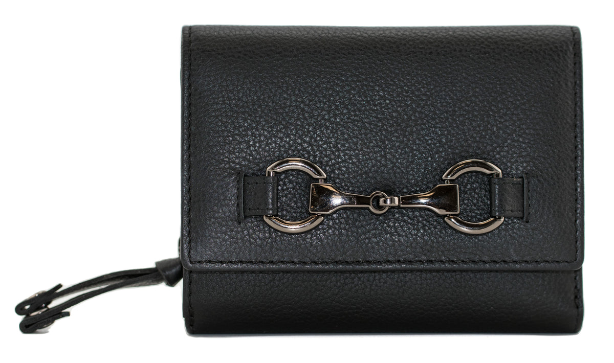 Steed Black Tri Fold Purse - 3679 57 – Mala Leather Limited