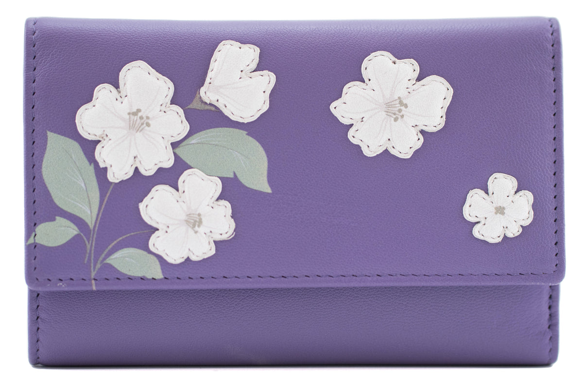 Sakura Large Tri fold purse - 3676 28 – Mala Leather Limited