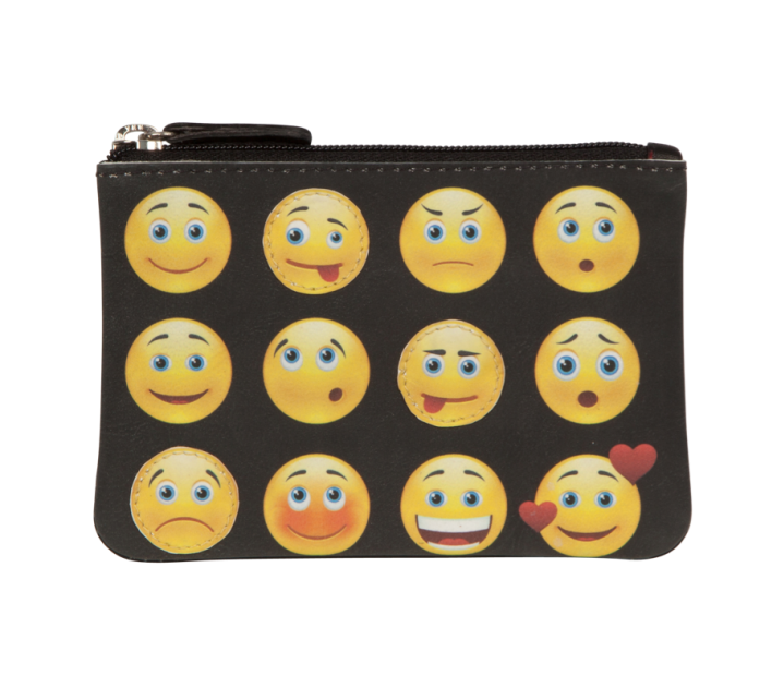 Pinky Smiley Faces Coin Purse – Mala Leather Limited