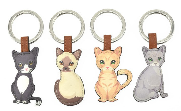 Best Friends Sitting Cats Keyring - Pack of 4 5167 65 – Mala Leather ...